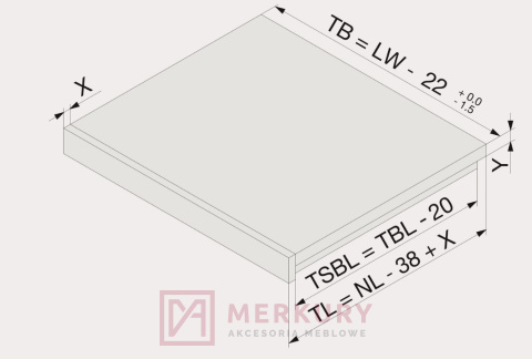 Blokada szuflady tackowej - MOVENTO BLUM 295H5700, grubość boku H-16mm ...